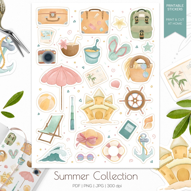 Summer Stickers - Etsy