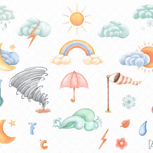 Weather Sticker Sheet | Weather Planner Stickers | Bullet Journal ...