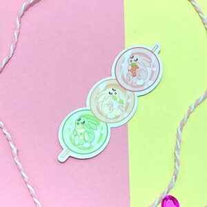 Cute Aesthetic Sticker Bunny Dango Japanese Snack Sticker Kawaii ...