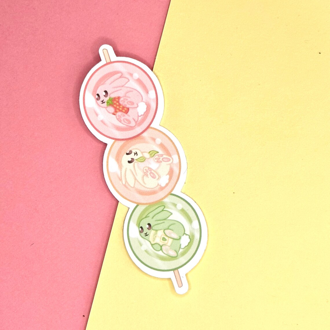 Cute Aesthetic Sticker Bunny Dango Japanese Snack Sticker Kawaii ...