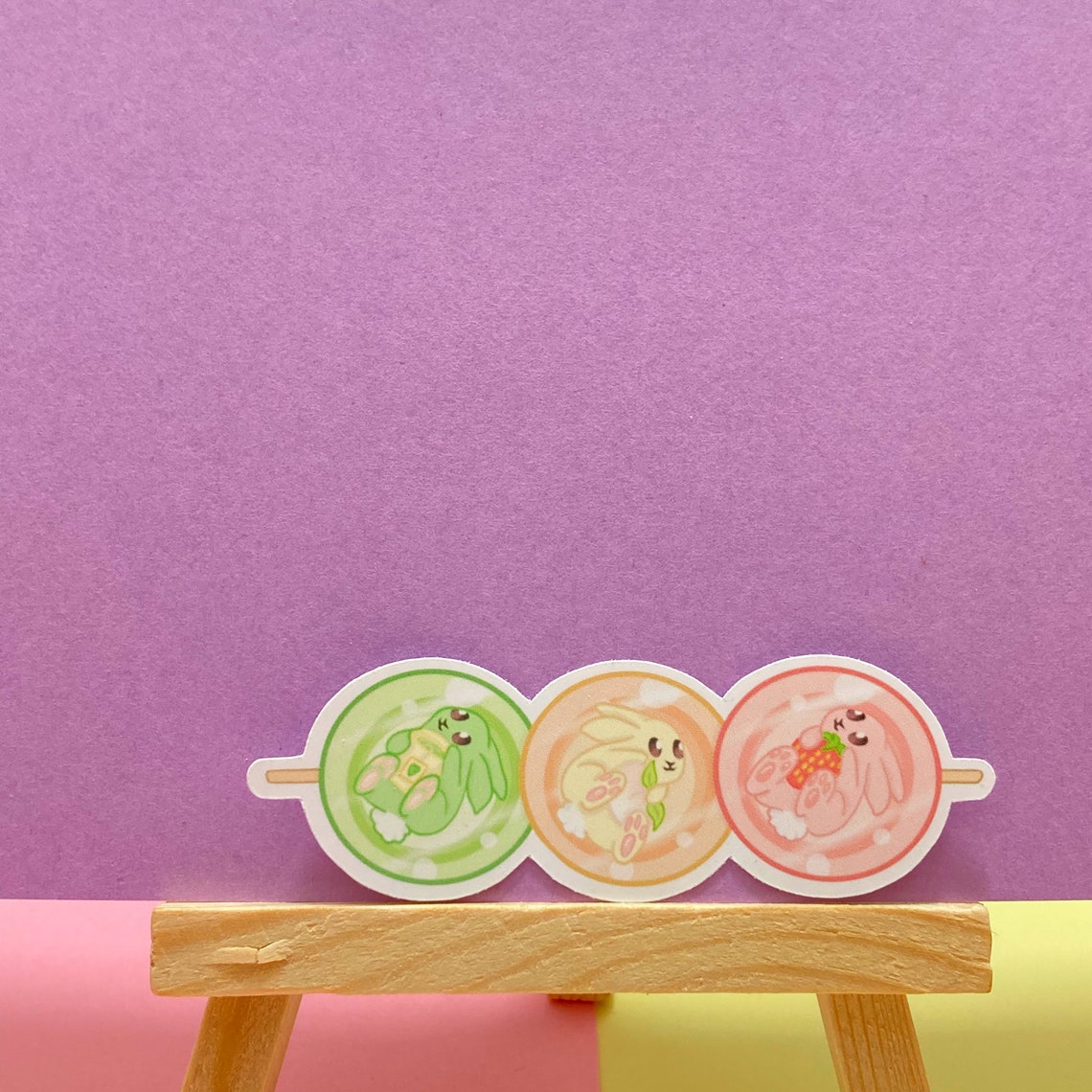 Cute Aesthetic Sticker Bunny Dango Japanese Snack Sticker Kawaii ...