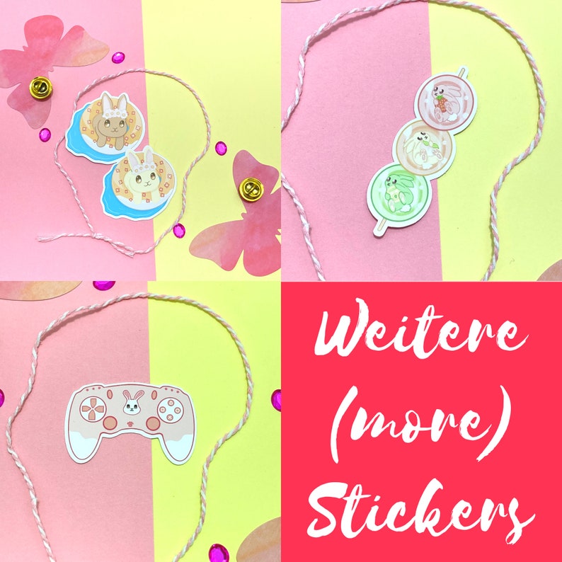 Cute Aesthetic Sticker Bunny Dango Japanese Snack Sticker Kawaii ...