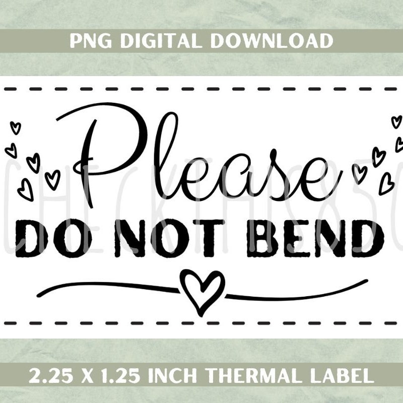 Do Not Bend Labels - Etsy