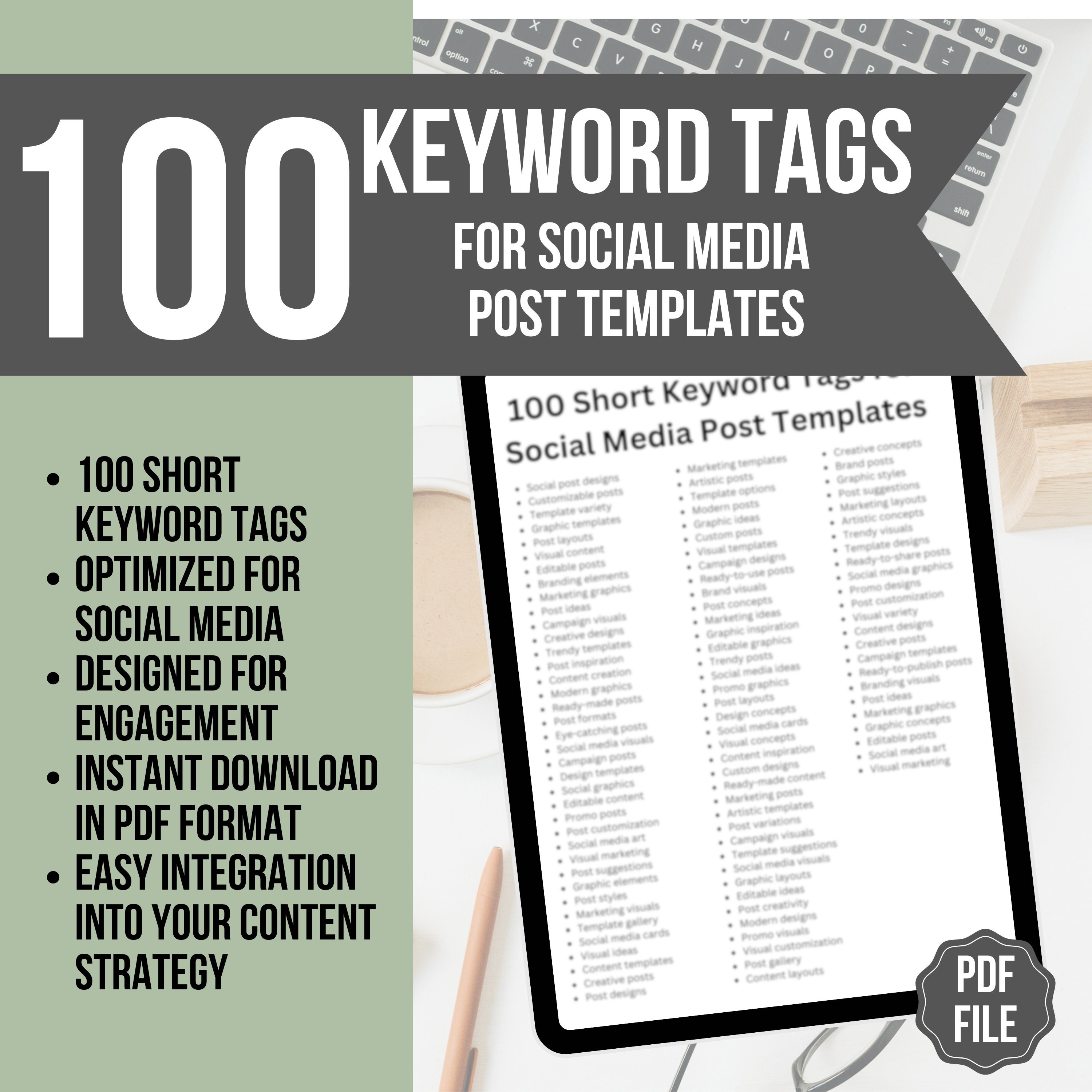 100 Short Keyword Tags for Social Media Post Templates, Impactful ...