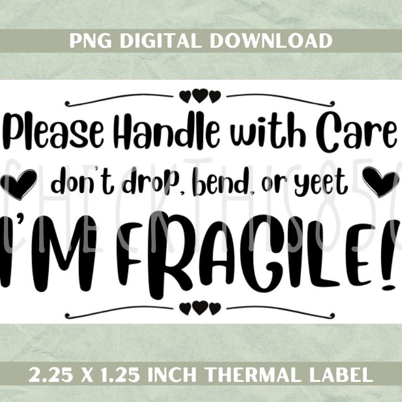 Handle With Care Stickers - Etsy