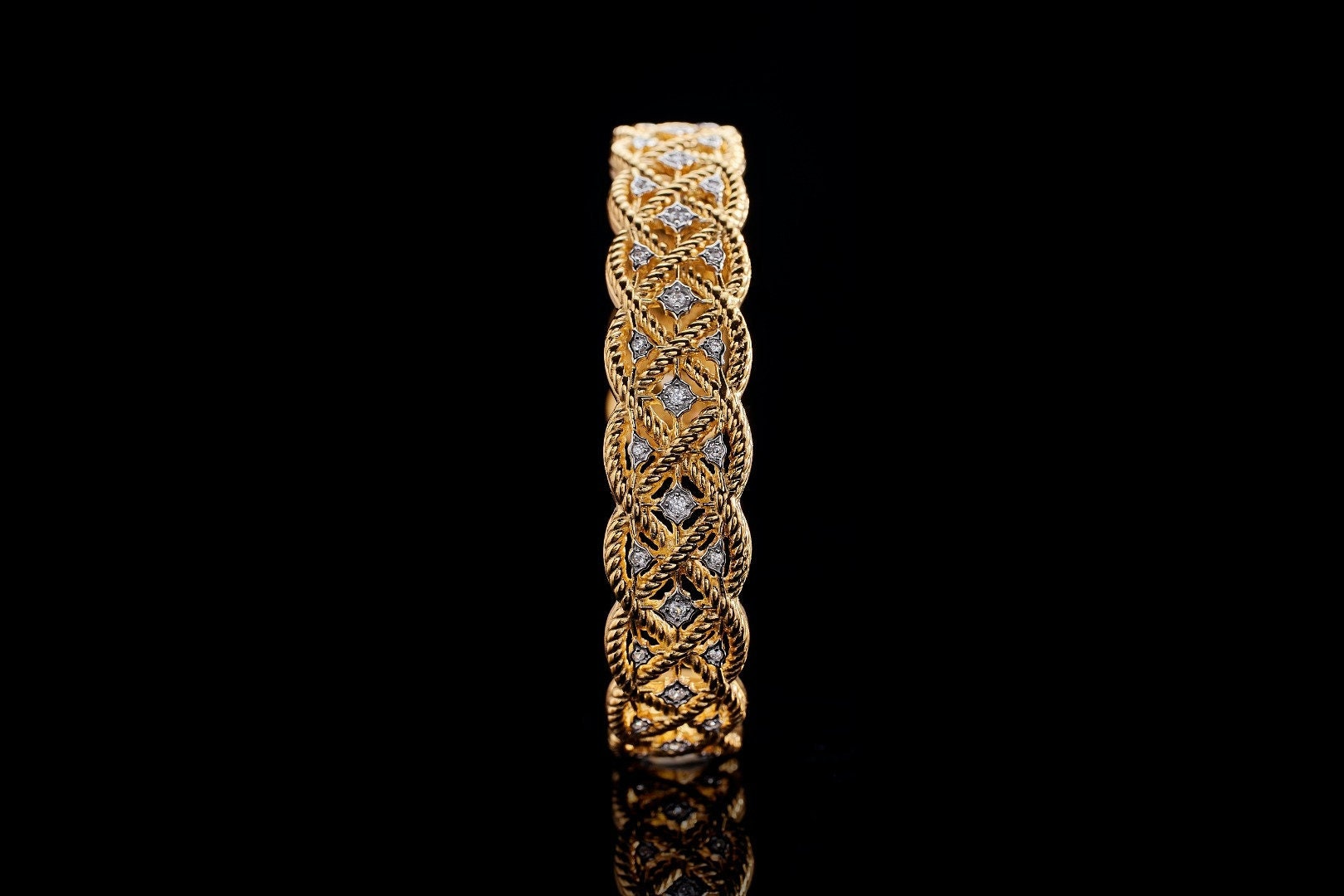 Baroque Twisted Weave Bangles, 18k Heavy Gold Vermil Bangles, Brush ...