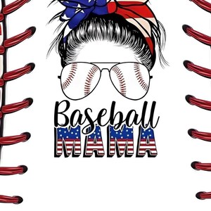 Red White Blue Baseball Mama Design - Etsy