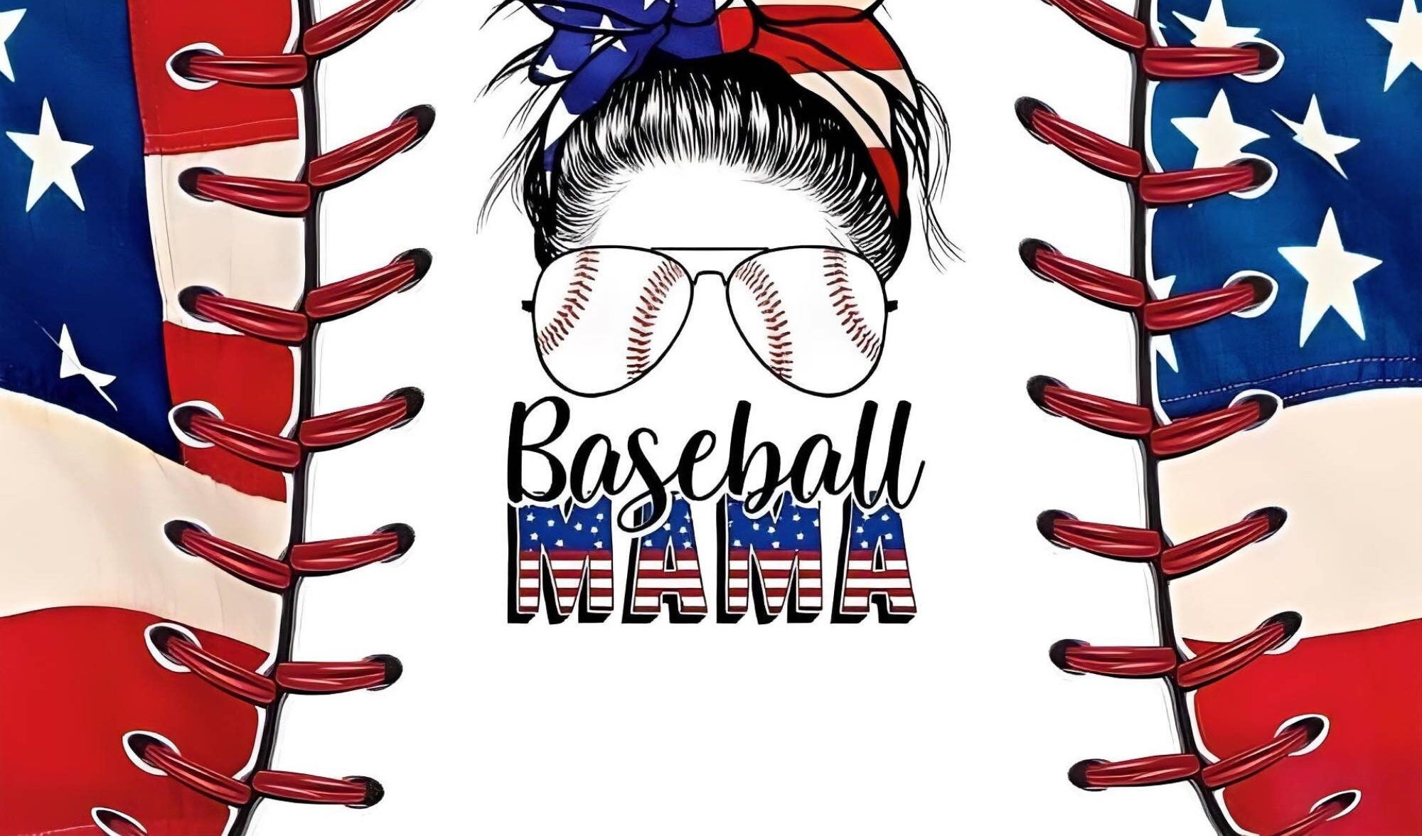 Red White Blue Baseball Mama Design - Etsy