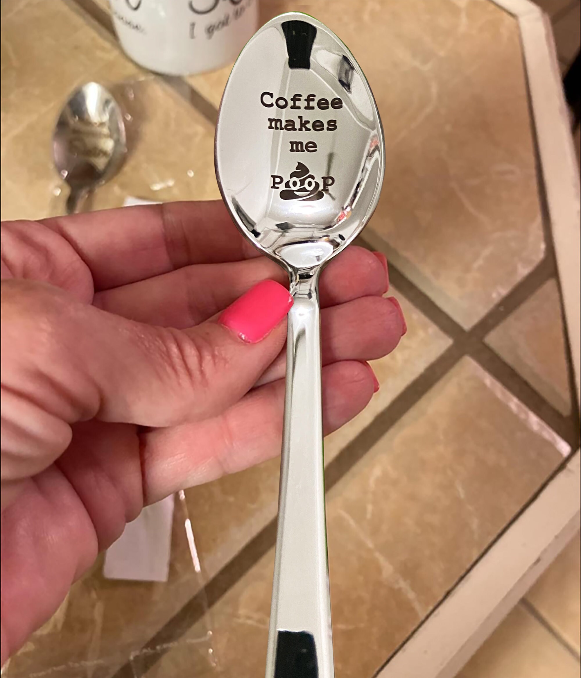 Coffee Makes Me Poop Spoon with Gift Box | Etsy