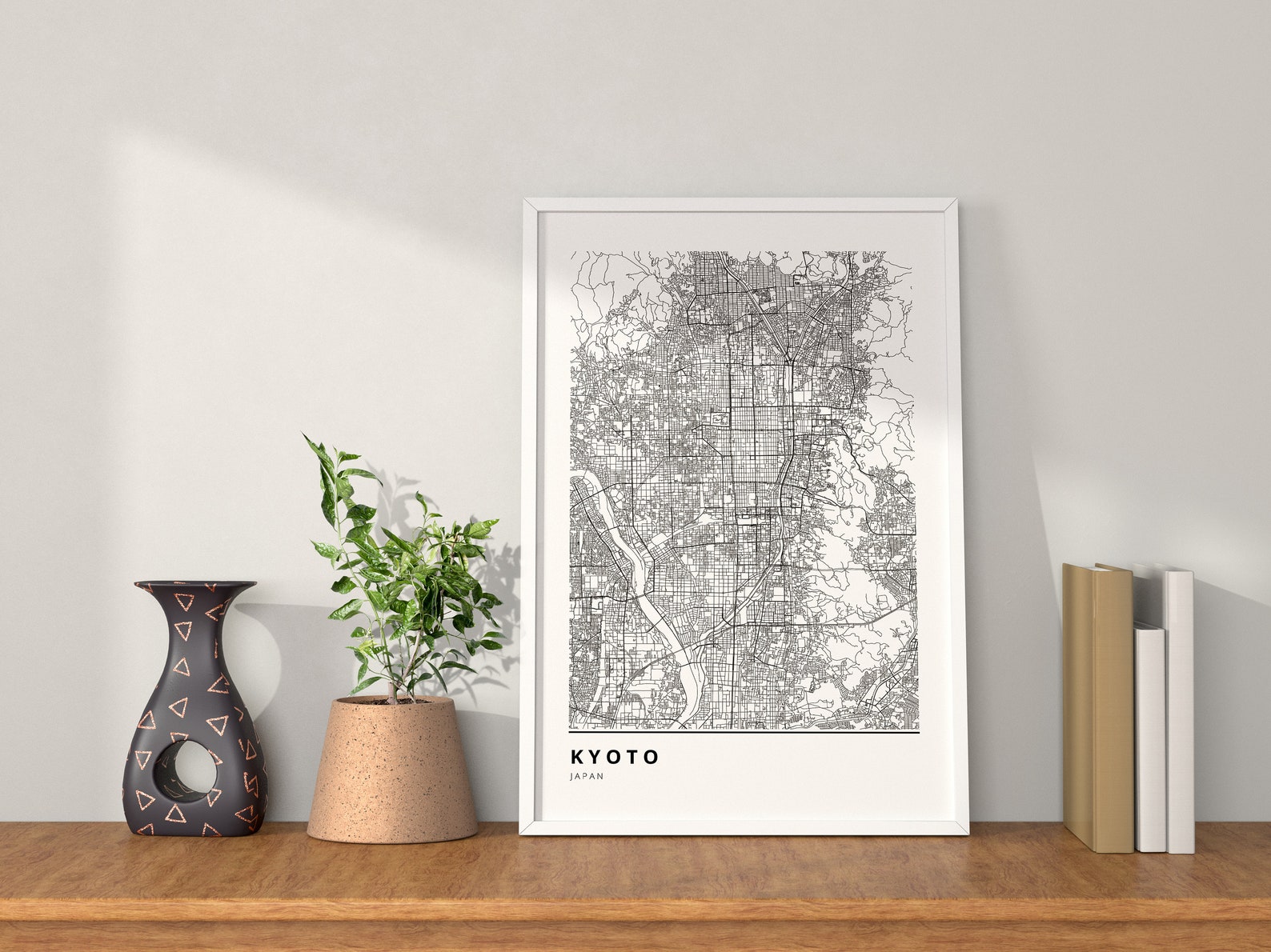 Kyoto DIGITAL Download Map, Custom City Map Print, Kyoto Map Poster ...