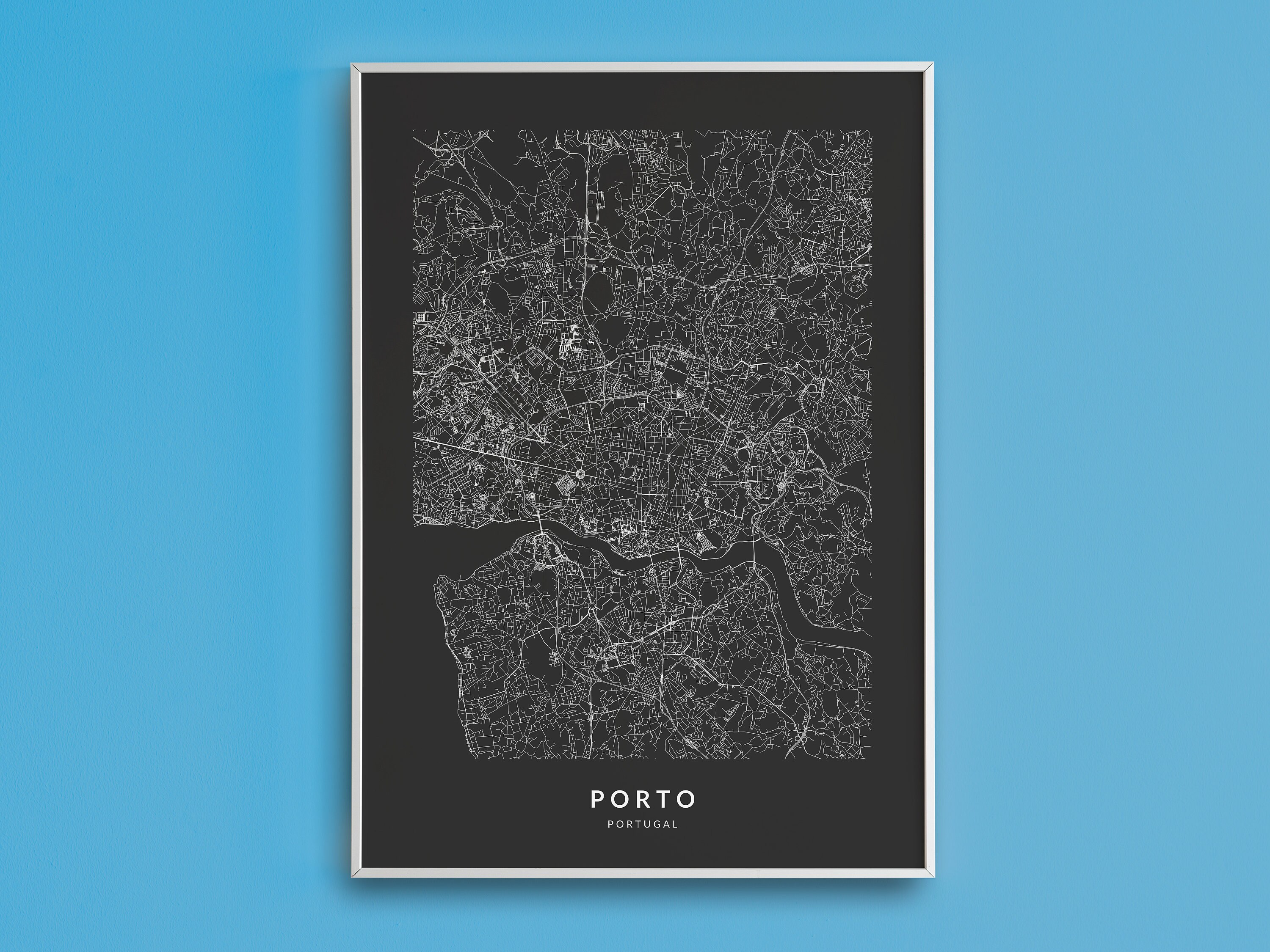 Porto Map Print Porto Poster Porto Print Porto Portugal - Etsy