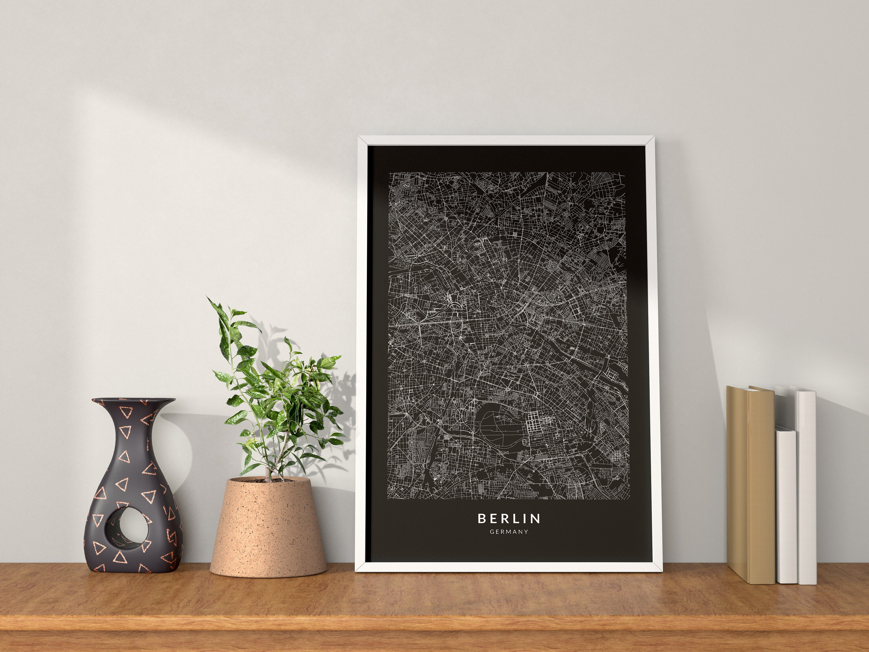 Berlin Map Berlin Poster Berlin Print Berlin Germany - Etsy