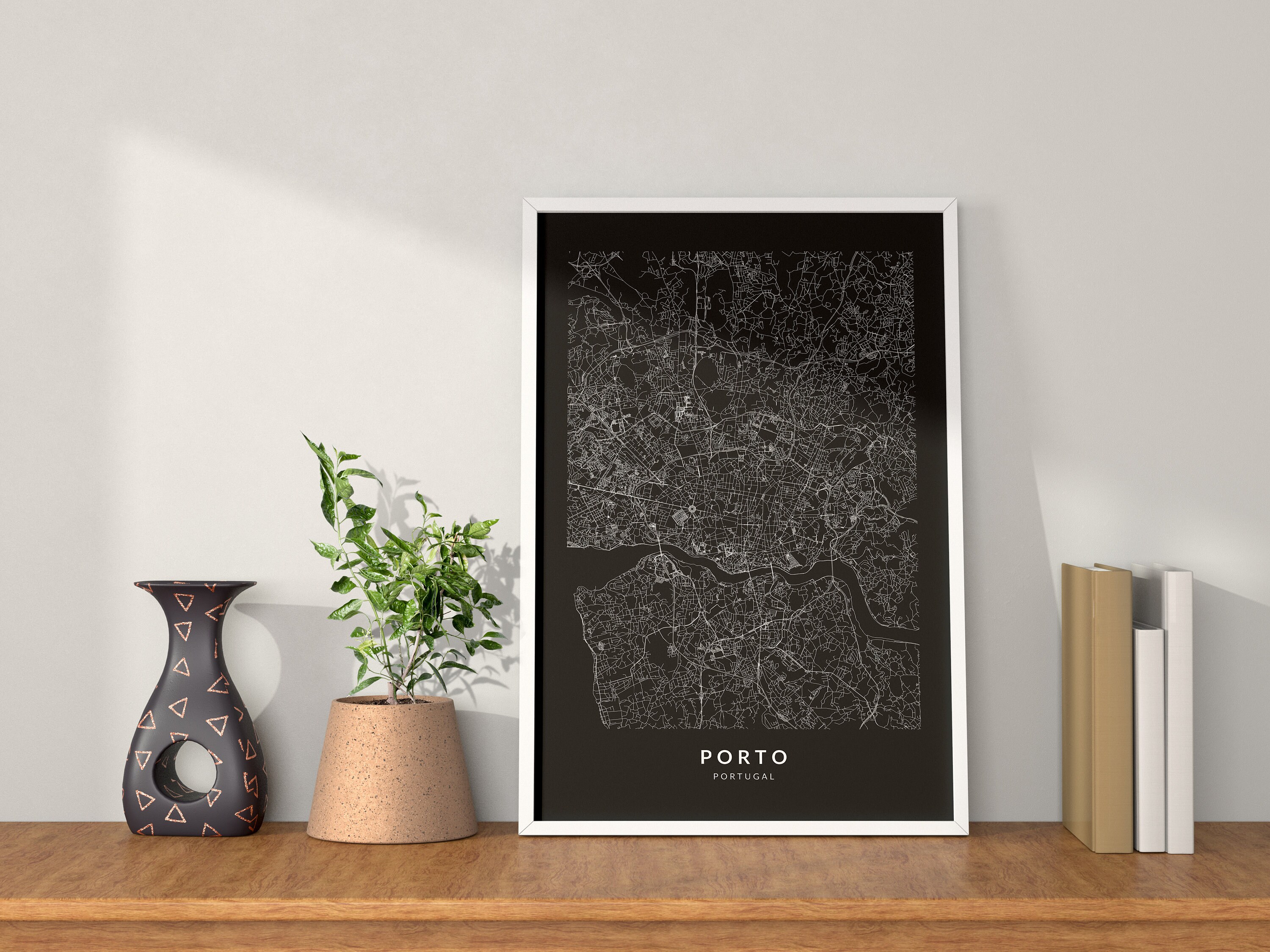 Porto Map Print Porto Poster Porto Print Porto Portugal - Etsy