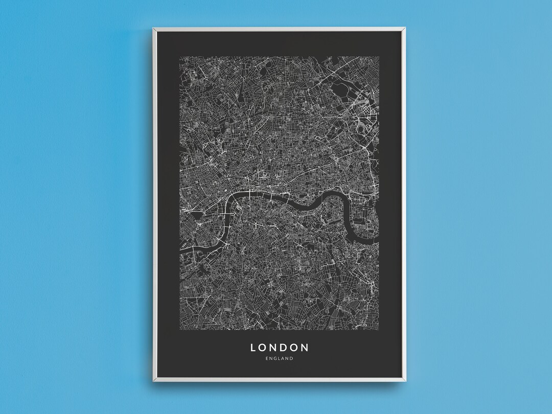 London Map, London Print, London Vector Art, Map Poster Print, City Map ...