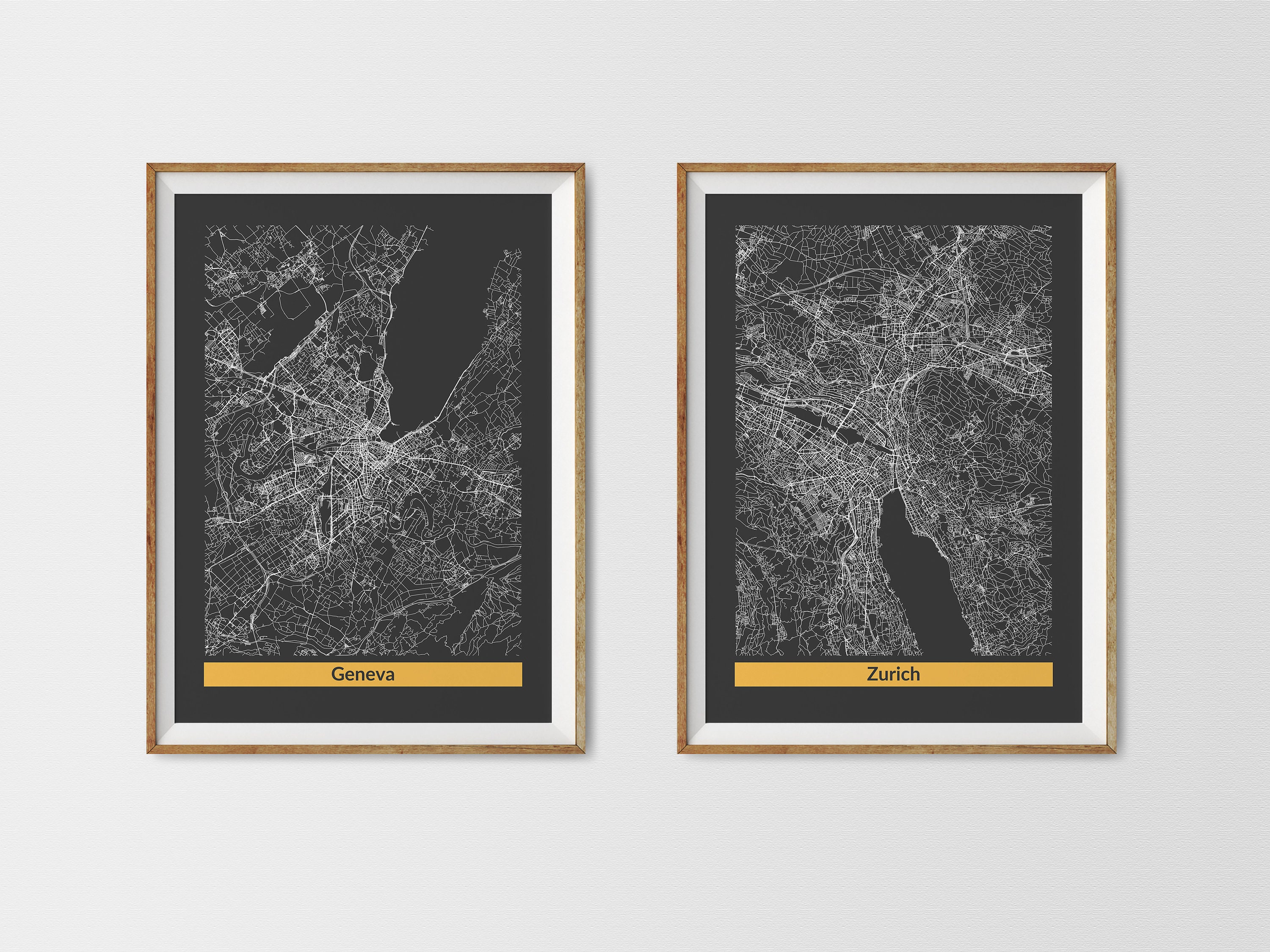 Geneva Map Geneva Print Geneva Art Geneva Poster Geneva - Etsy