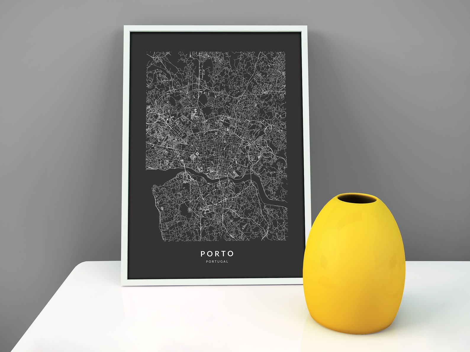 Porto Map Print Porto Poster Porto Print Porto Portugal - Etsy