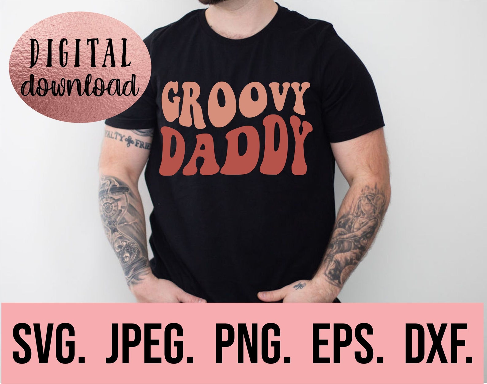 Groovy Daddy SVG - First Birthday SVG - 1st Birthday Dad - Digital ...