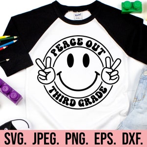 Peace Out 3rd Grade SVG - Grade 3 Graduation - Instant Download ...