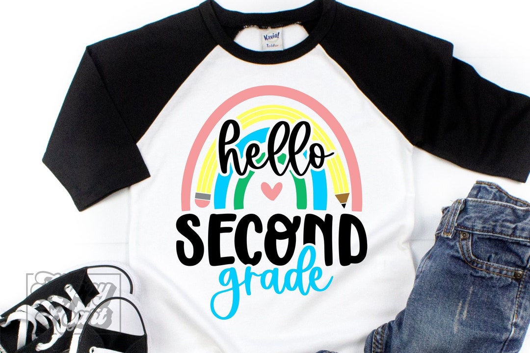 Hello Second Grade SVG - Hello Grade 2 Vibes - 2nd Grade SVG - Cricut ...