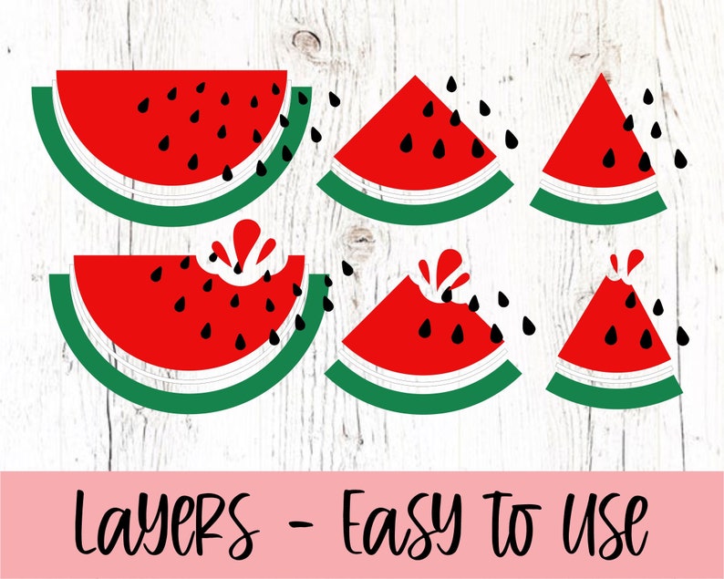 Watermelon Clipart SVG - Watermelon SVG - Fruit Slice - Birthday ...
