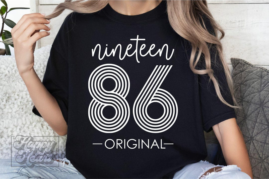Vintage 1986 Original SVG PNG - Forty - 40th Birthday Design - Retro ...