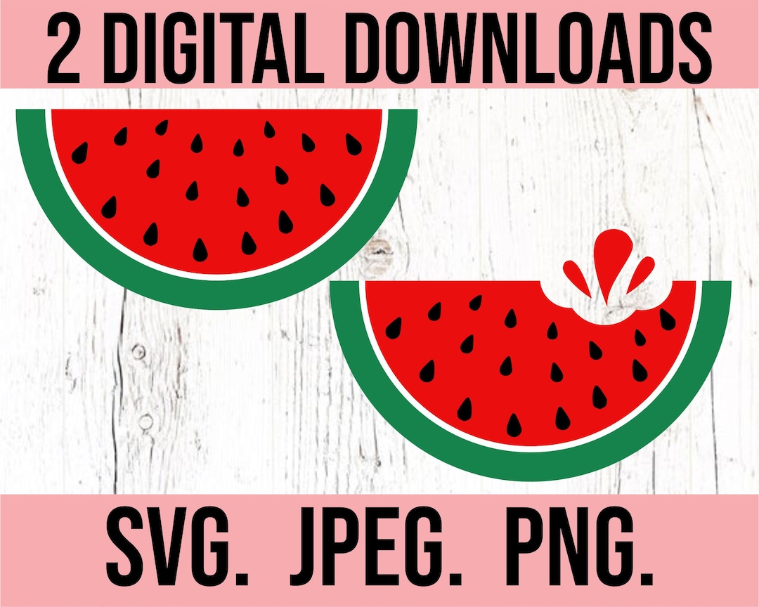 Watermelon Clipart SVG - Watermelon SVG - Fruit Slice - Digital ...