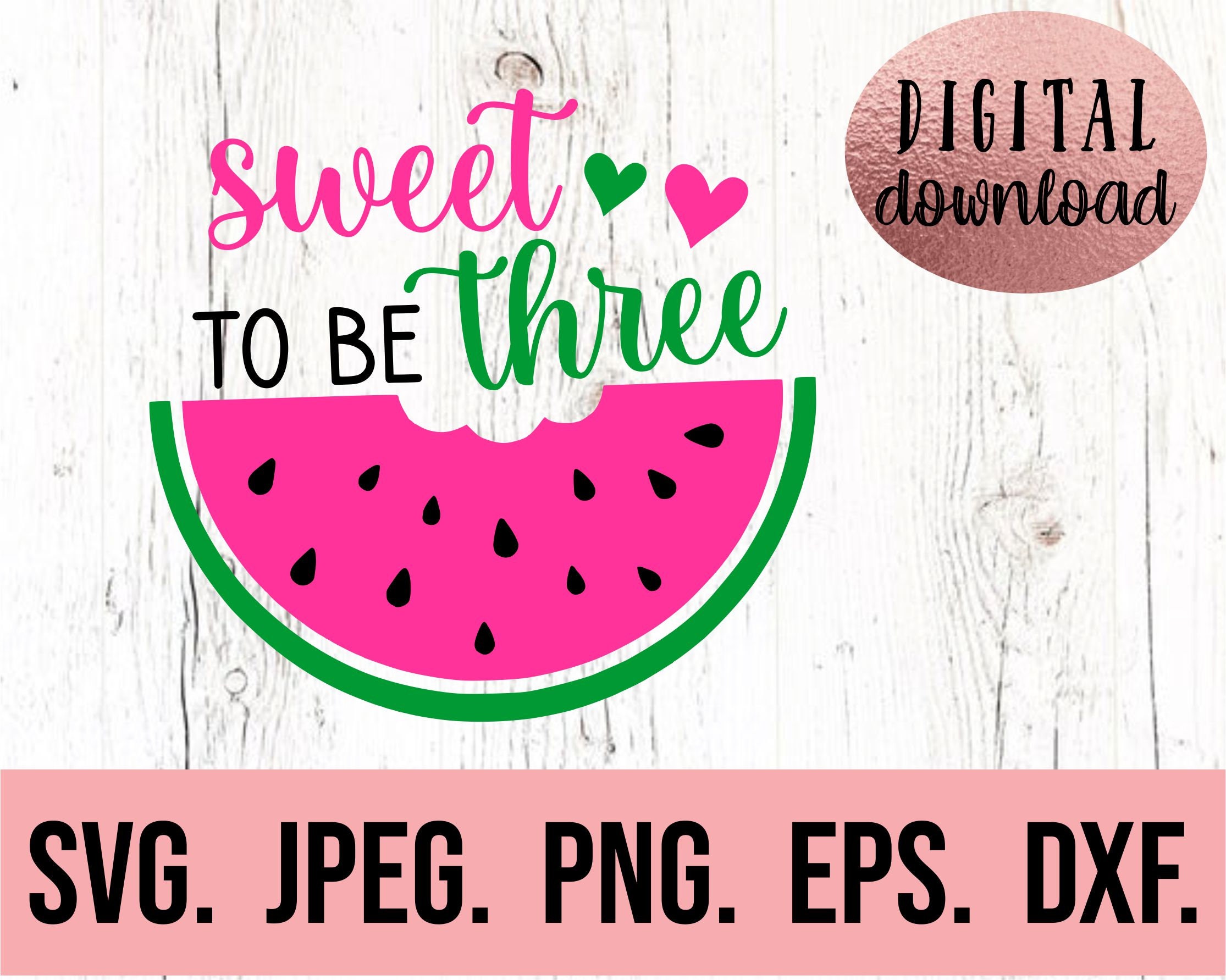 Sweet To Be Three SVG Third Birthday SVG 3rd Birthday Girl | Etsy