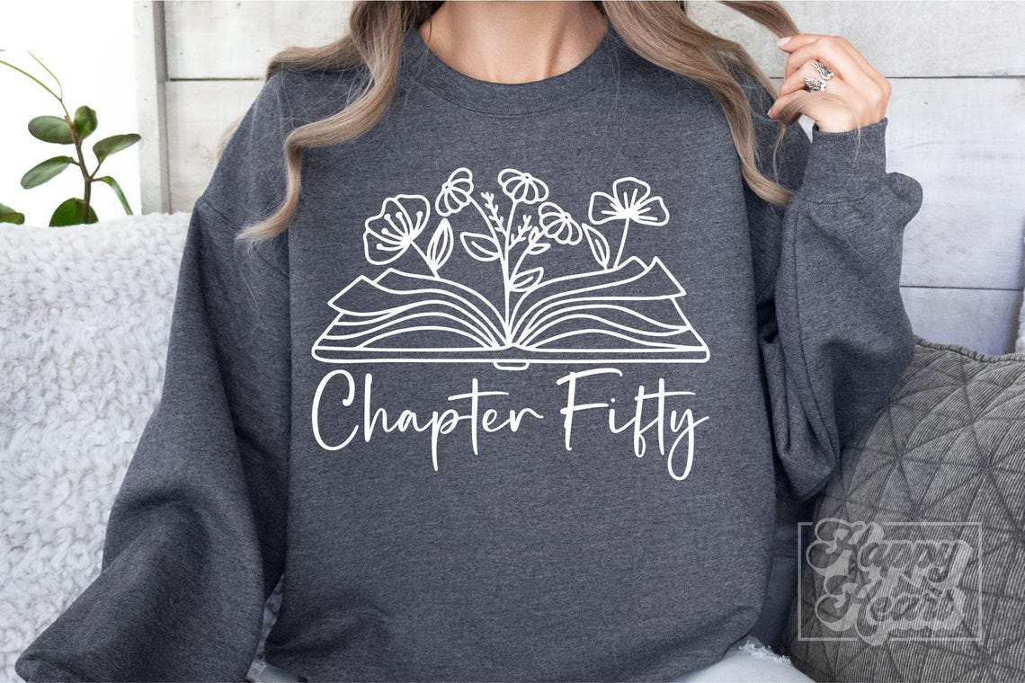 Chapter Fifty SVG PNG - 50th Birthday Girl Design - Floral Fifty Svg ...