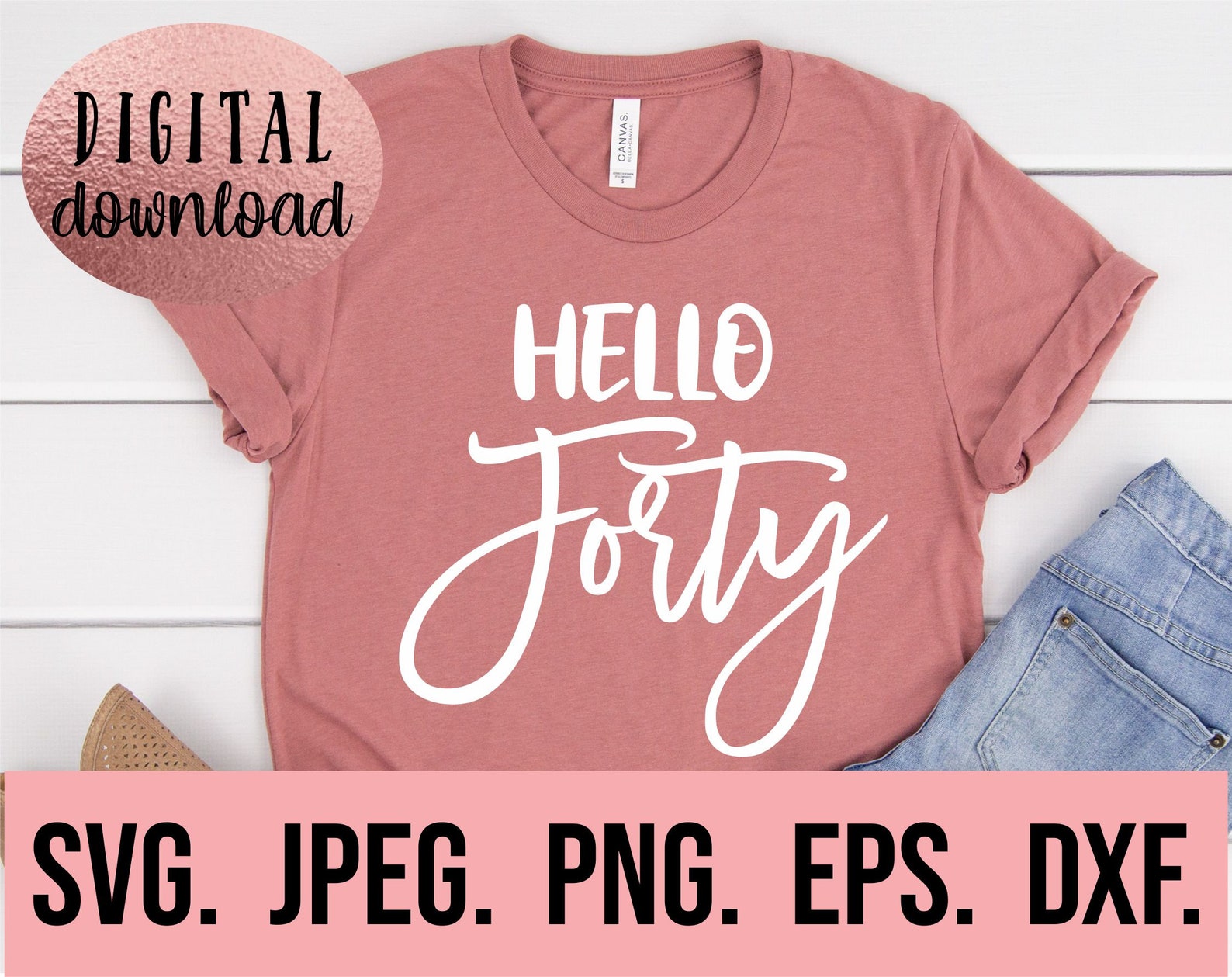 Hello 40 SVG 40th Birthday Svg 40 Birthday Design Forty - Etsy UK