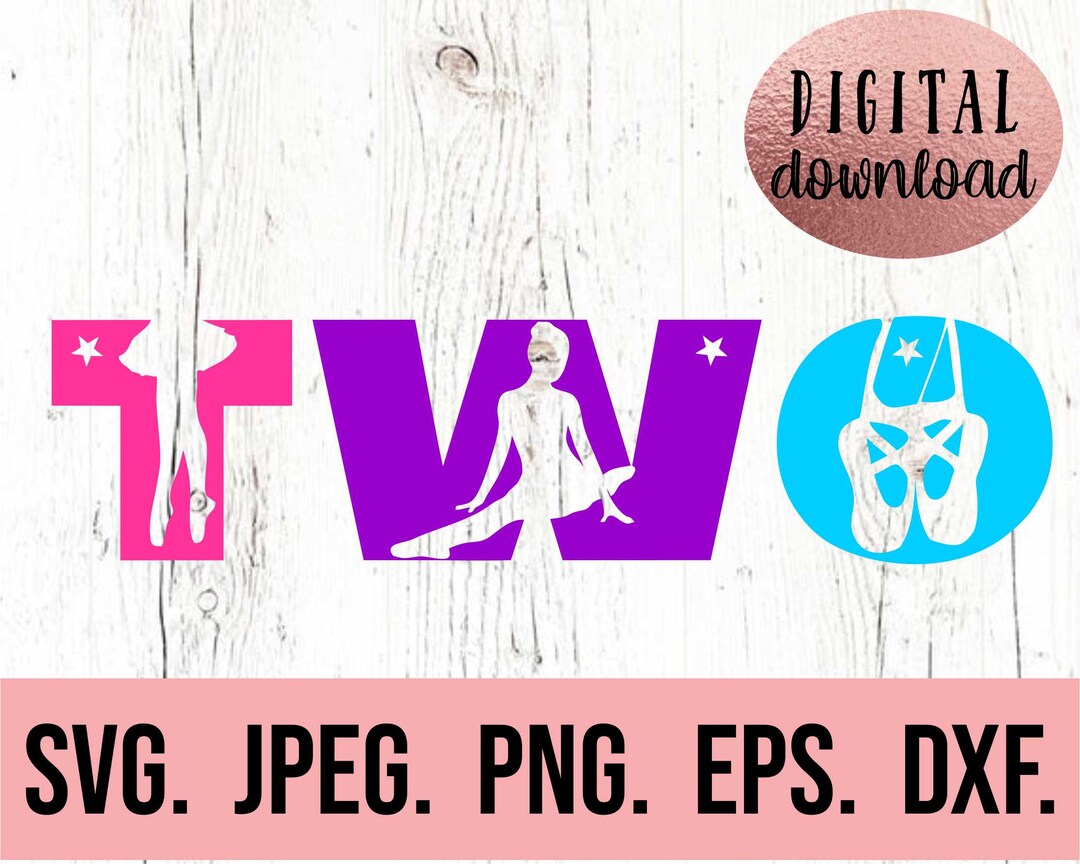 Two SVG 2nd Birthday Dance Ballet SVG Second Birthday Shirt Digital ...