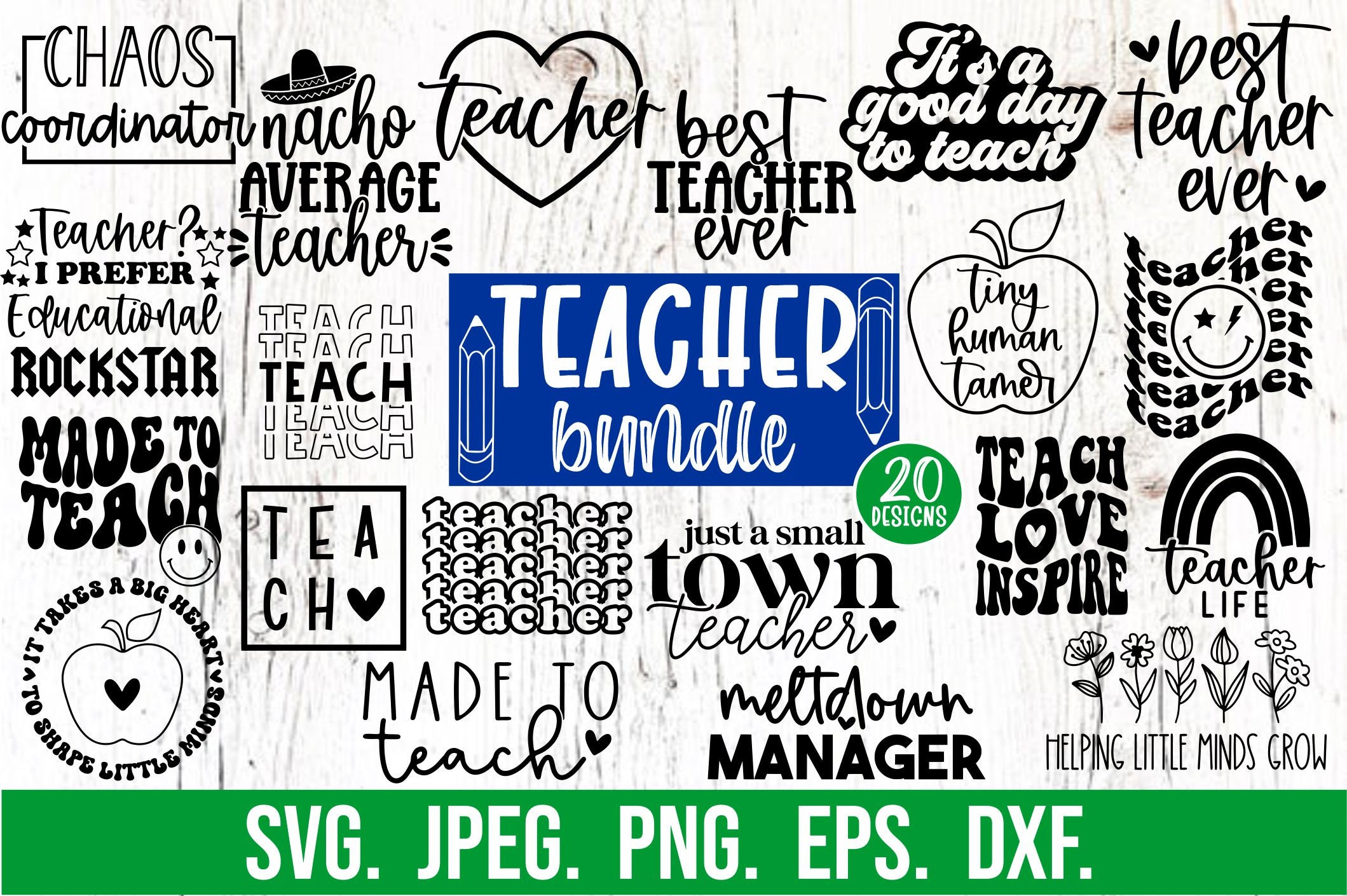 Teacher SVG Bundle Digital Download Cricut Cut File - Etsy