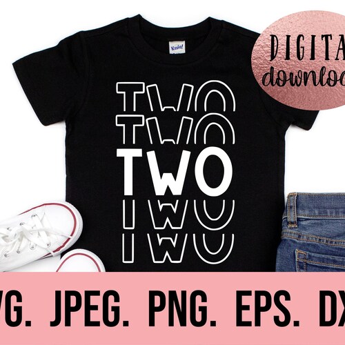 Two Handsome SVG Second Birthday Svg Dxf and Png Instant - Etsy