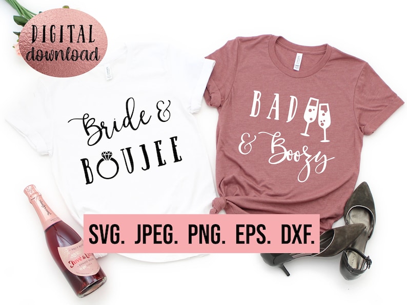 Bride and Boujee SVG Bad Boozy Png Bride Design - Etsy