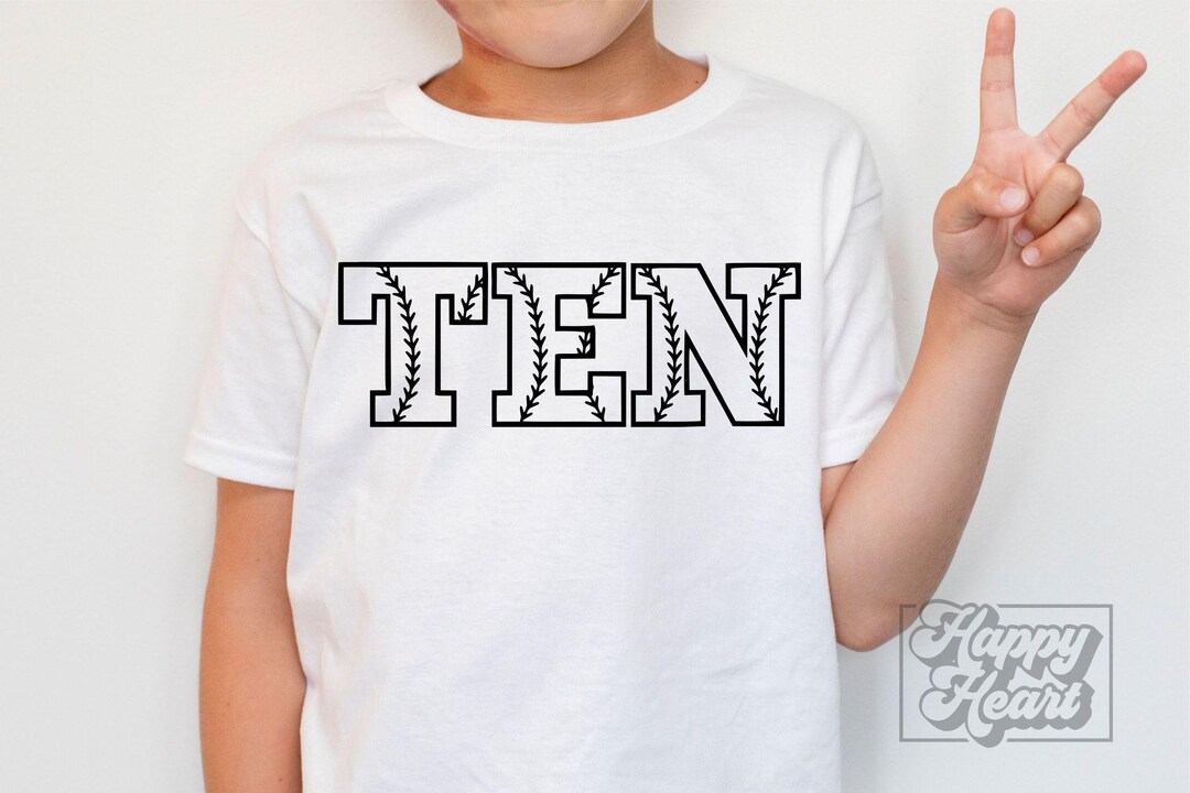 10th Birthday Baseball SVG PNG - Ten Birthday Boy - Baseball Theme ...