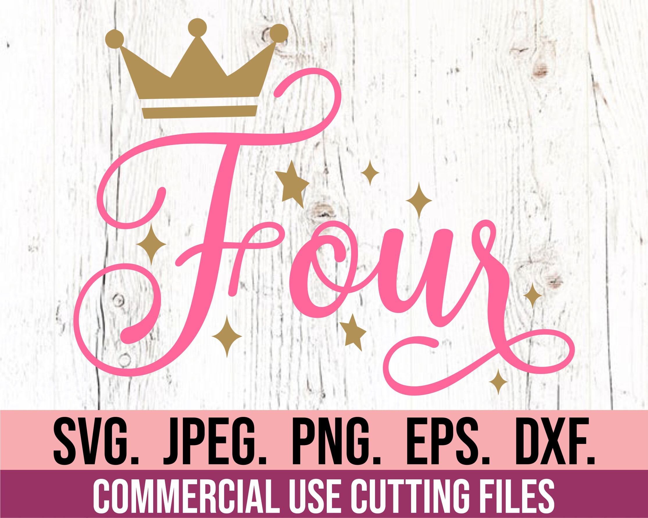 Four SVG Fourth Birthday Princess SVG 4th Birthday Girl - Etsy Australia