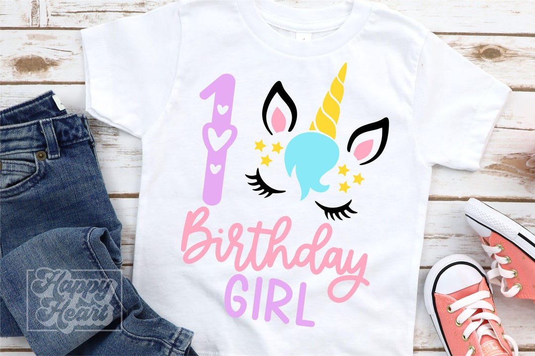 1st Birthday Girl Unicorn - First Birthday SVG - One Birthday Girl ...