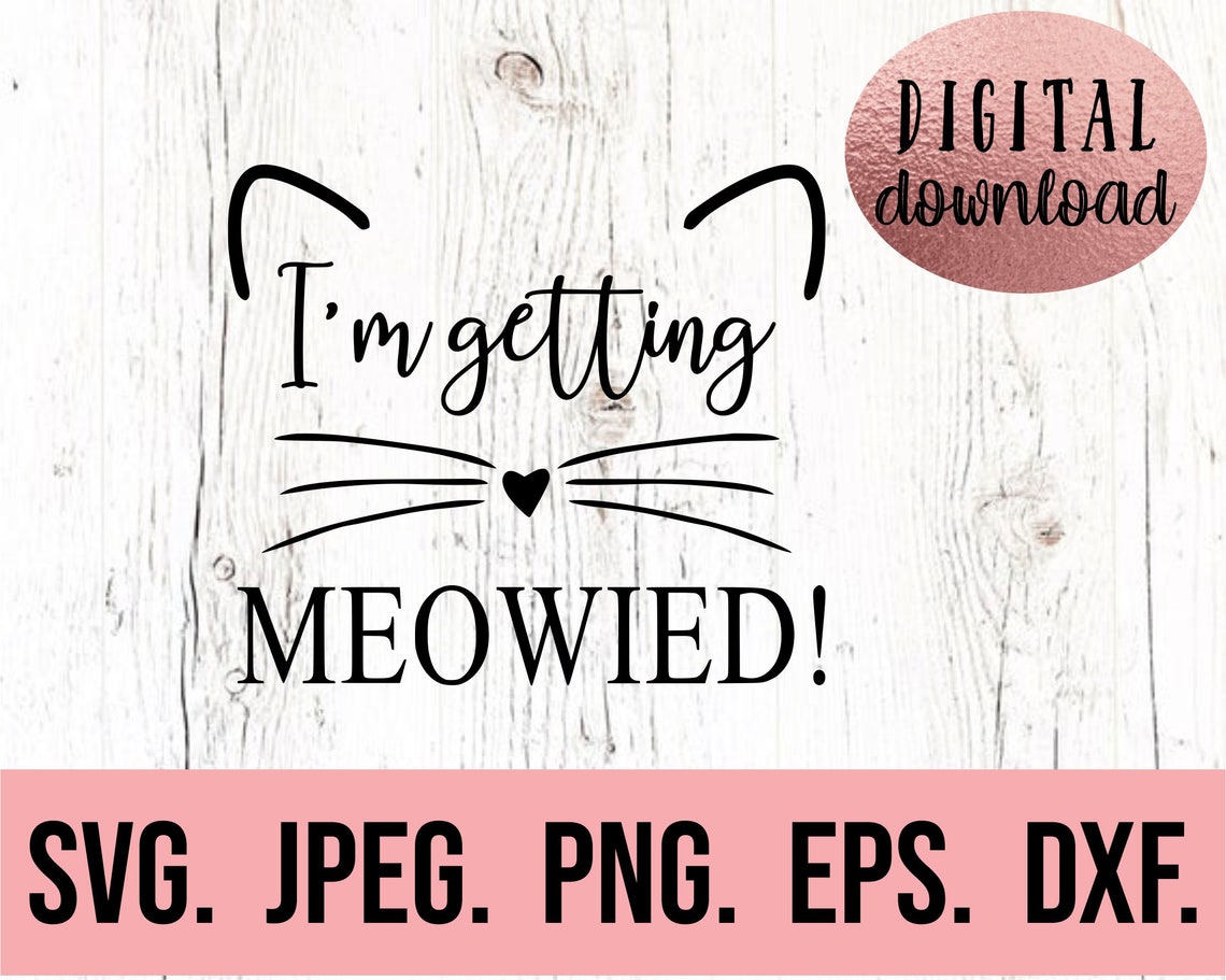 Im Getting Meowied SVG - Bride Png - Bachelorette Shirt SVG - Future ...