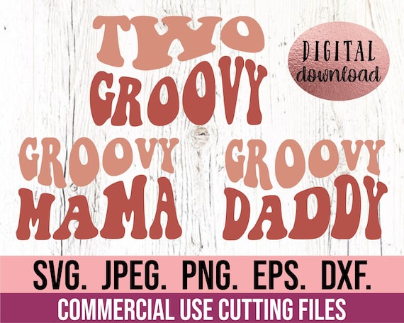 Two Groovy Birthday Bundle SVG Two Birthday SVG 2nd - Etsy
