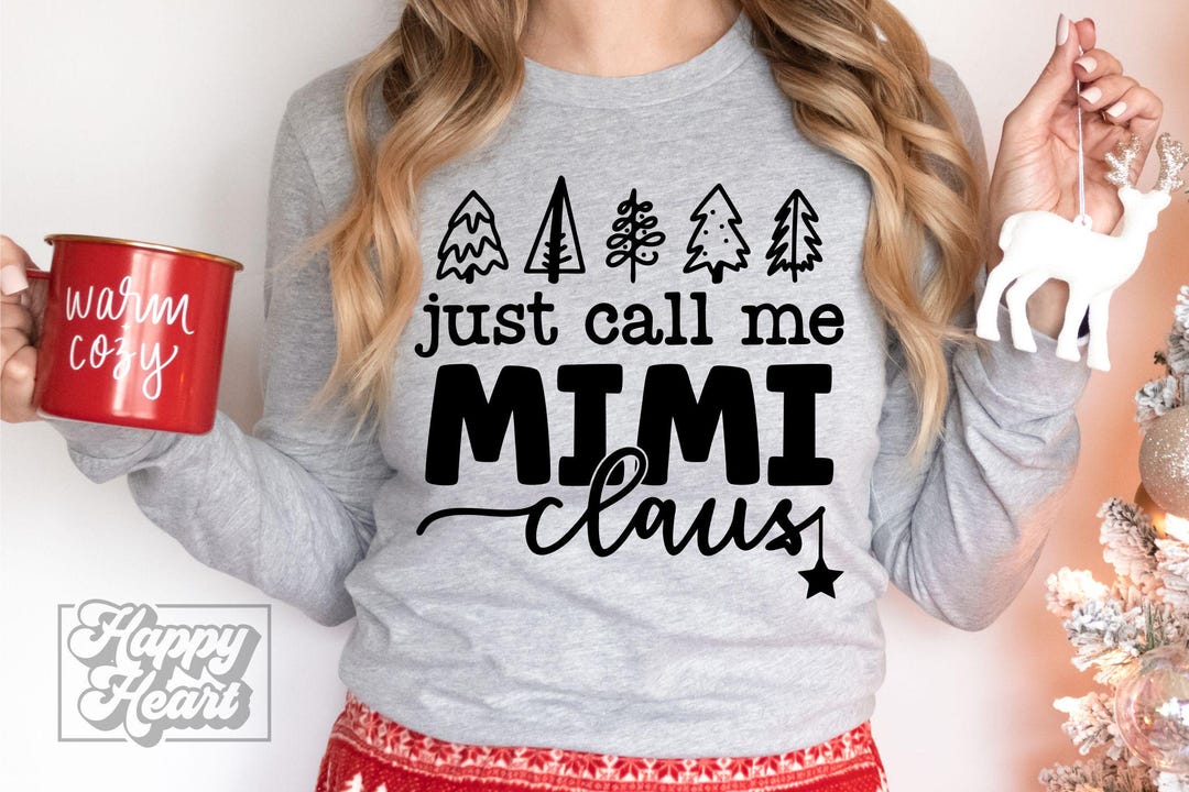 Mimi Claus SVG - Merry Mimi PNG Cricut File - Christmas Clipart - Jolly ...