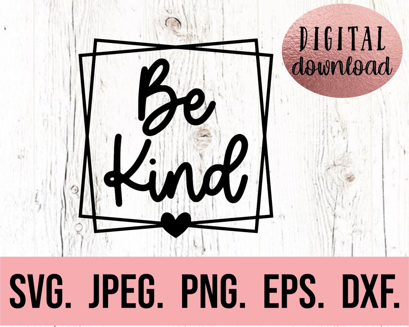 Kindness SVG Bundle Be Kind SVG Cricut Cut File Pink - Etsy Canada