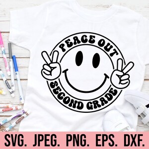 Peace Out 2nd Grade SVG - Grade 2 Graduation Svg - Instant Download ...