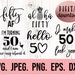 50th Birthday Svg Bundle 50th Birthday Design Fifty SVG Hello Fifty ...