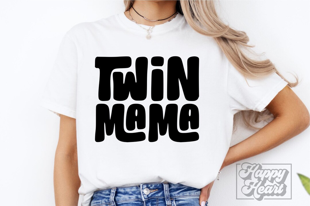 Twin Mama SVG PNG - in My Twin Mom Era Design - Retro Boy and Girl Mom ...