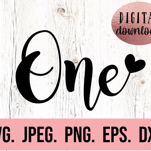 One SVG First Birthday SVG 1st Birthday Shirt Digital - Etsy