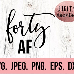 40th Birthday SVG Bundle - 40th Birthday Svg - Forty SVG - Hello Forty ...