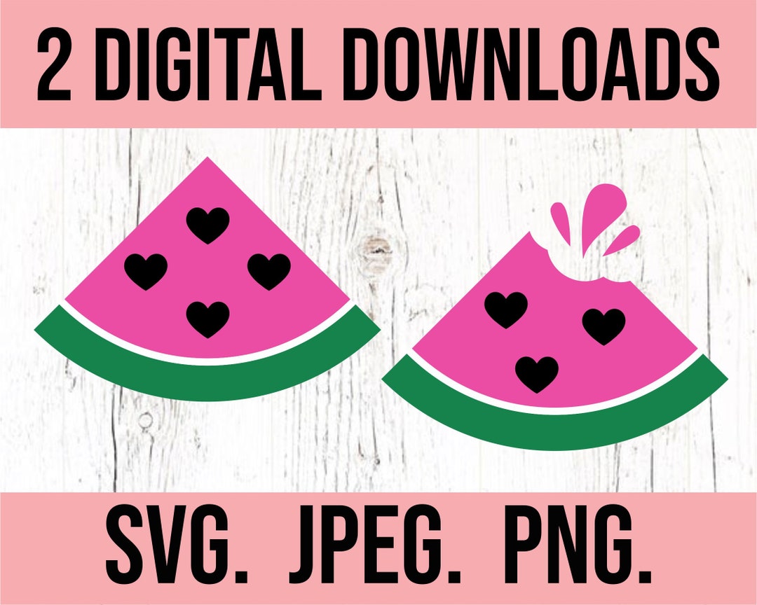 Watermelon Slice Clipart SVG - Watermelon SVG - Fruit Png - Digital ...