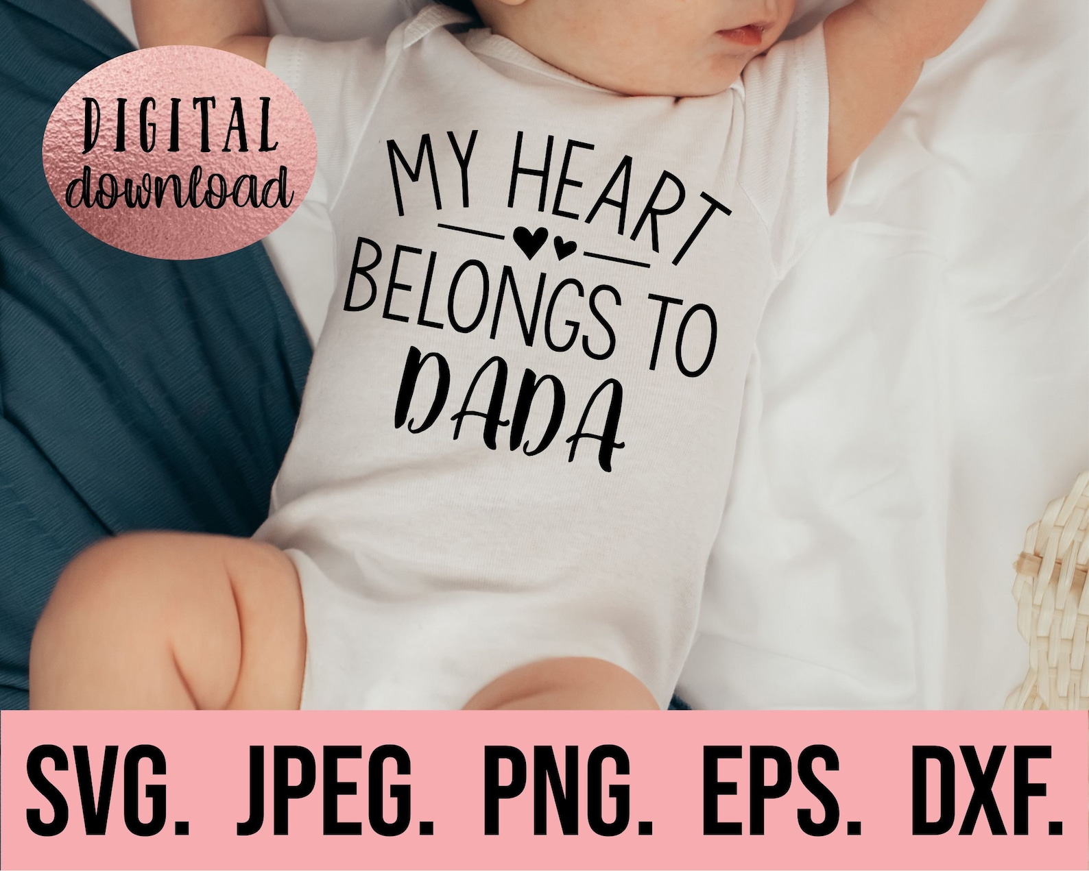 My Heart Belongs to Dada svg Most Loved Dada SVG Fathers | Etsy