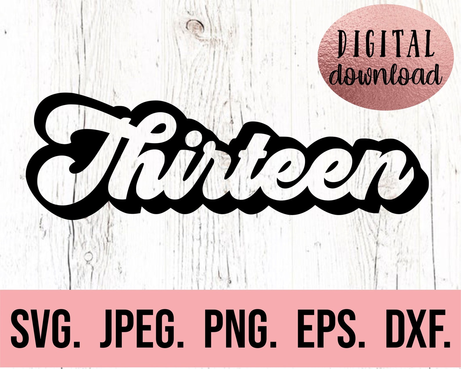 Thirteen Retro SVG 13th Birthday SVG Official Teenager Png | Etsy