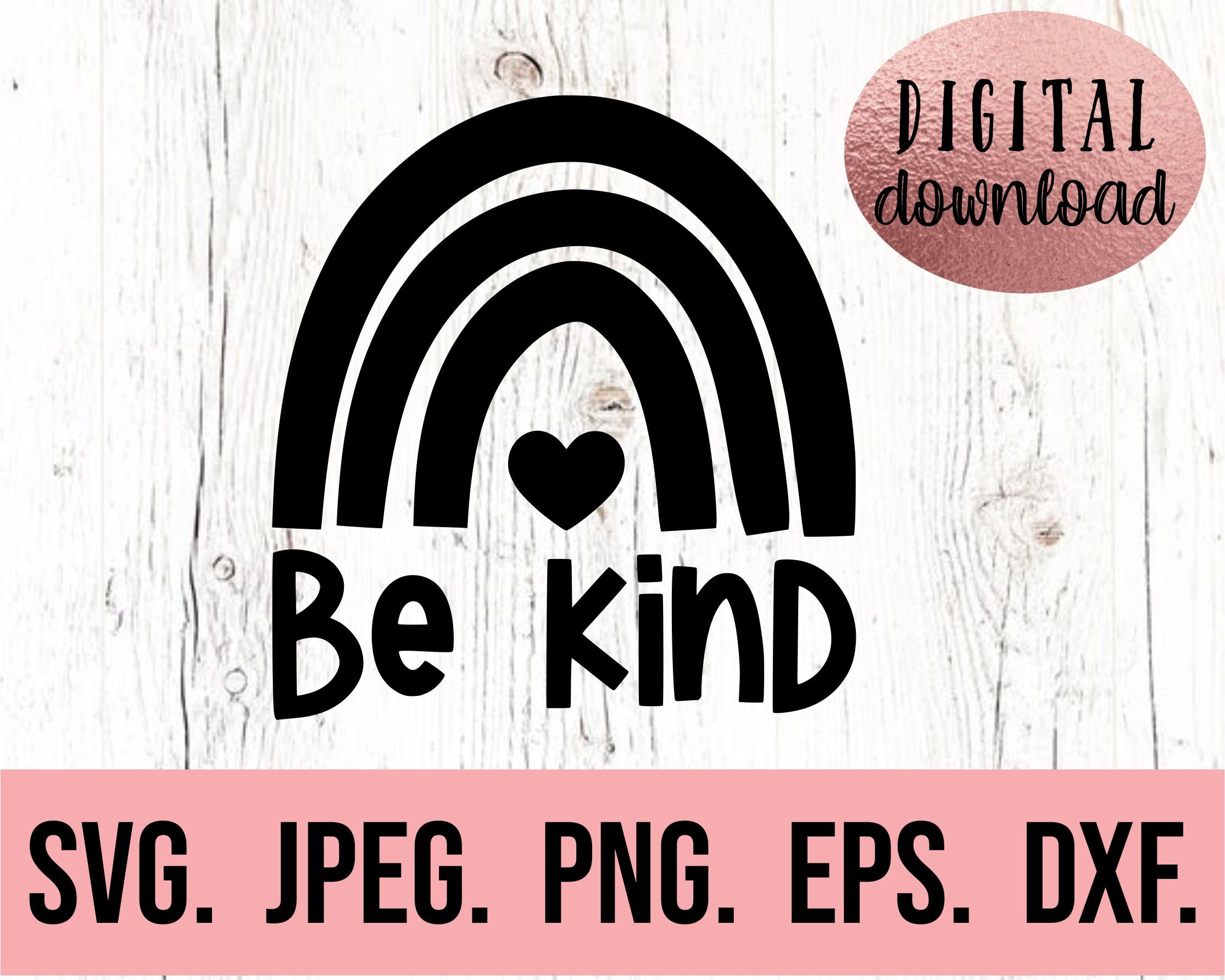 Kindness SVG Bundle Be Kind SVG Cricut Cut File Pink - Etsy Canada