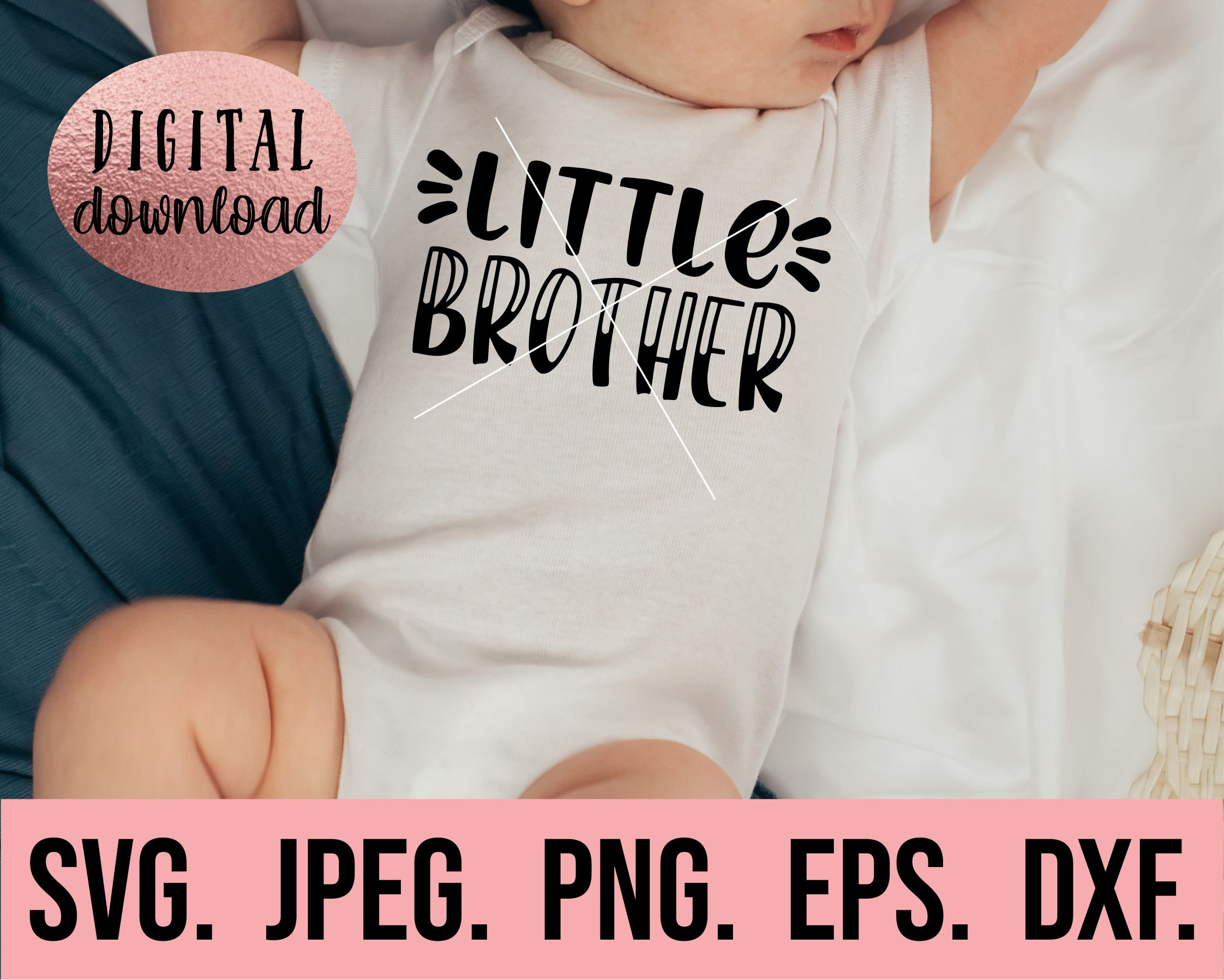 Little Brother SVG Lil Bro PNG New Baby svg Sibling | Etsy